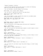 Homework Assignment Module 3 Solution 1 Sql Homework Assignment 3
