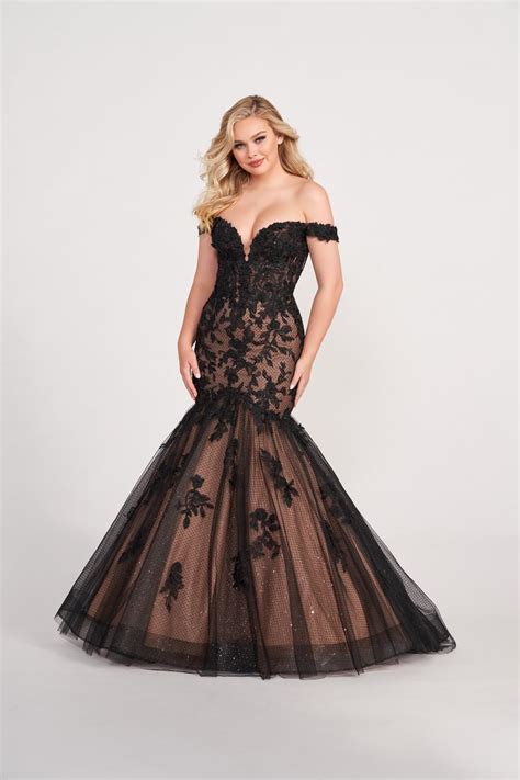 French Novelty Ellie Wilde Ew34027 Lace Mermaid Prom Dress