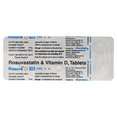 Buy Rosave D 10mg Tablet 10s Online At Upto 25 Off Netmeds