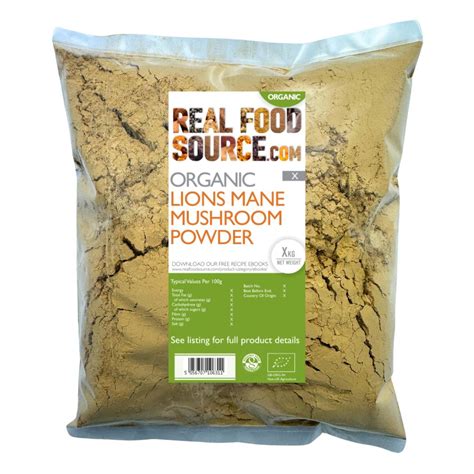 Organic Lions Mane Mushroom Powder Realfoodsource