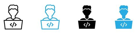 programmer icon for coding software development and tech industry