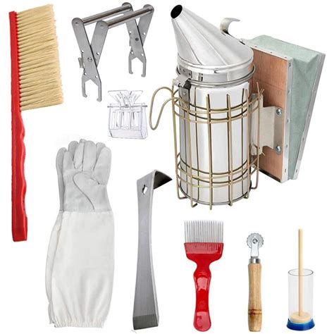 Beekeeping Honey Tools Starter Kit Set Of 9 Bee Hi Grandado