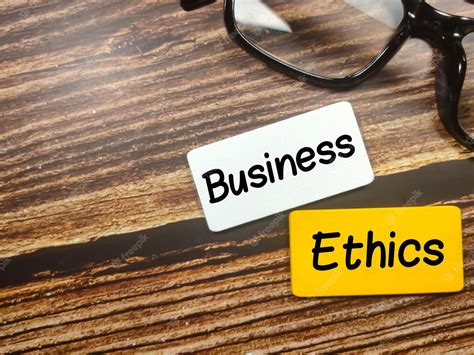 Premium Photo Business Concepttext Business Ethics On Color Board