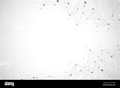 Geometric Graphic Background Molecule And Communication Big Data Complex With Compounds Lines