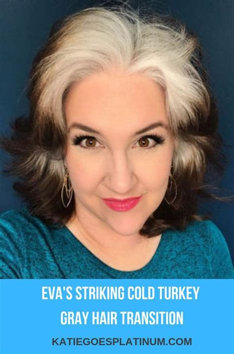 Evas Striking Transition From Dark Brunette To White Hair Dark