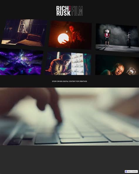 Film Creative Webflow Template Rich Rusk FlowRadar