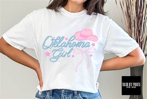 Dtf Oklahoma Girl Coquette Cowgirl Transfer Tulsa Dtf Prints