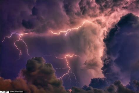 Heating Lightning In Storm Clouds Over Jupiter Sky Hdr Photography By