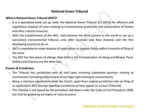 National Green Tribunal Ppt