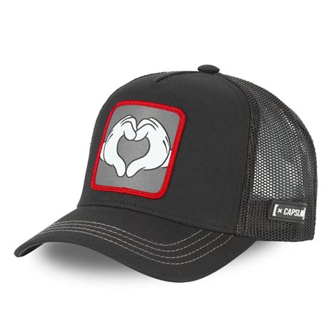 Cap Capslab Disney Heart Hands Black Hatroomeu