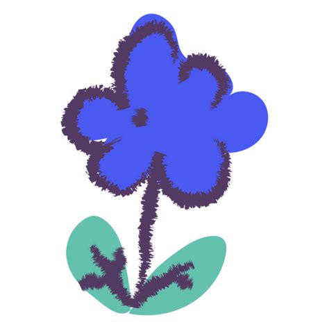 Simple Blue Flower Design Semi Flat Png And Svg Design For T Shirts
