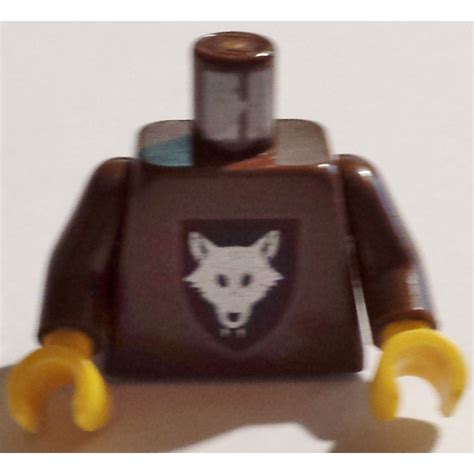 LEGO Minifig Castle Torso With Wolf In Shield With Red Border Pattern