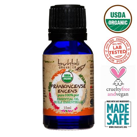 Organic Frankincense Essential Oil 15ml Buhbli Organics
