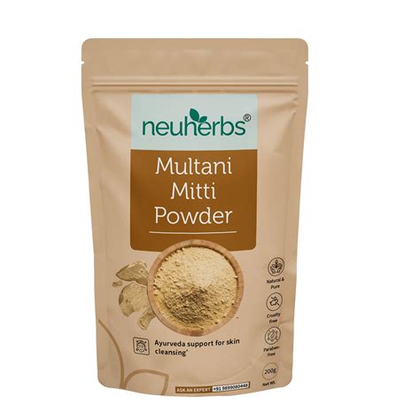 Multani Mitti Face Pack Powder For Glowing Skin Neuherbs Neuherbs