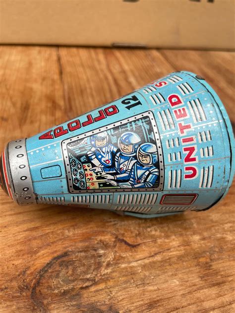 Vintage Apolo 12 Space Capsule Tin Toy By Takatoku Japan Works