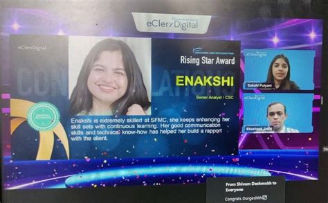 Enakshi Nandwani On Linkedin Eclerx Appreciation Risingstaraward