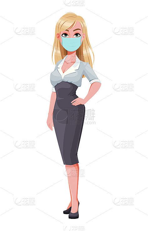 美丽的女商人卡通人物