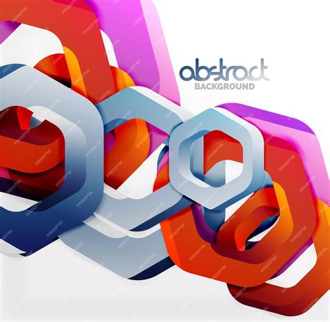 Premium Vector Overlapping Hexagons Design Background