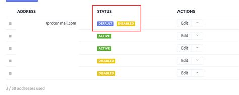 email address can be both default and disabled · issue 99 · protonmail