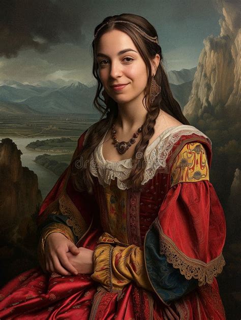 AI Generated Portrait In The Style Of The Mona Lisa Stock Illustration Illustration Of Elegant