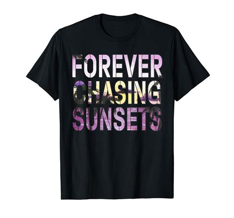 Forever Chasing Sunsets Summer Retro Sunset Beach Vacation T Shirt