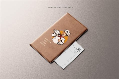 Premium PSD Restaurant Check Folder Mockup