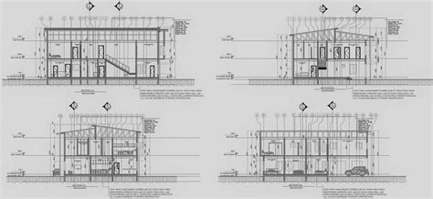 Section Detail For 4 Bhk House Plan With All Section Line Furniture