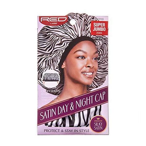 Red By Kiss Super Jumbo Satin Day And Night Cap Zebra