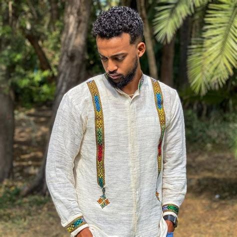 Understated Elegance A Habesha Shirt For Men With Tilf Design