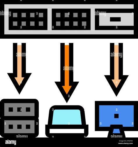 Network Switch Data Center Color Icon Vector Illustration Stock Vector Image And Art Alamy