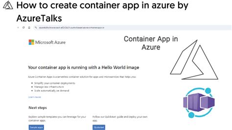 how to create a container app in azure by azuretalks