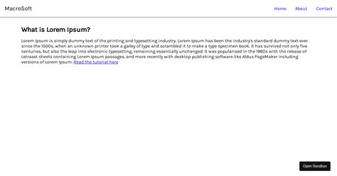 React Responsive Nav Codesandbox