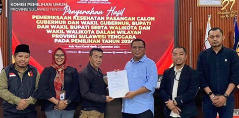 Dianggap Mampu Kpu Sultra Terima Hasil Pemeriksaan Kesehatan Bakal