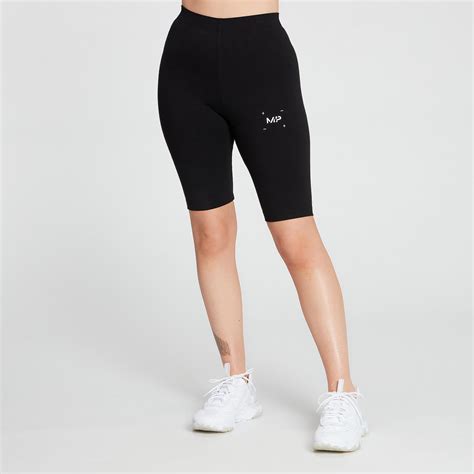 Mp Womens Central Graphic Cycling Shorts Black Myprotein™