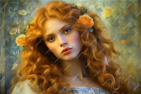 Free Ai Image Fantasy Red Head Girl Portrait