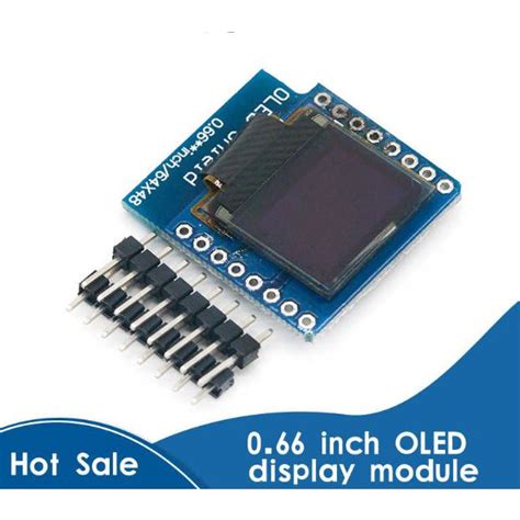 Jual 066 Inch Oled Lcd Display Shield For Wemos D1 Mini I2c Iic 64x48