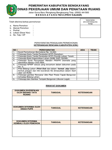 Form Permohonan Krk Pdf