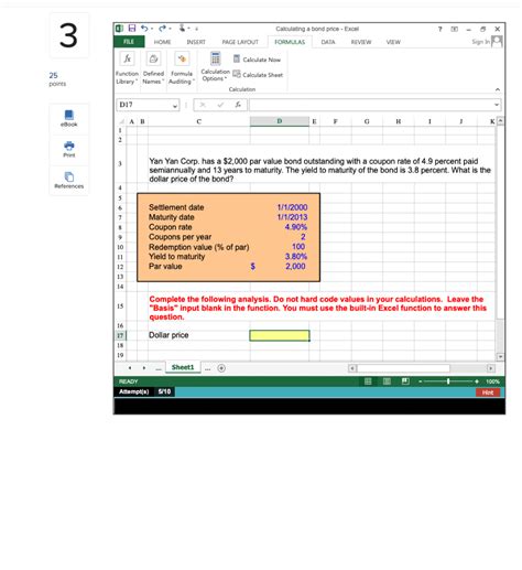 Solved X M View Sign In Xue 5 → Calculating A Bond Price