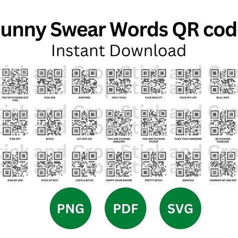 Funny Qr Code Messages Etsy