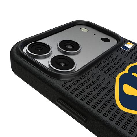 Milwaukee Brewers Text Backdrop Magsafe Compatible Phone Case For Apple