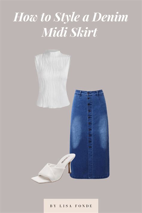 How To Style A Denim Midi Skirt In Winter By Lisa Fonde