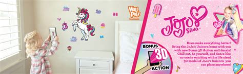 Wall Palz Jojo Siwa Unicorn Wall Decal Unicorn Wall Decor
