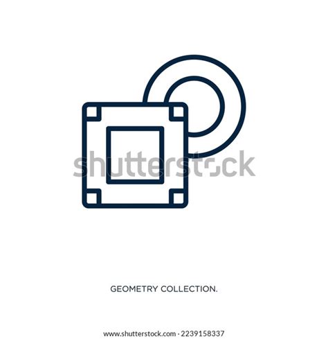 Vector Icon Geometry Collection Thin Linear Stock Vector Royalty Free