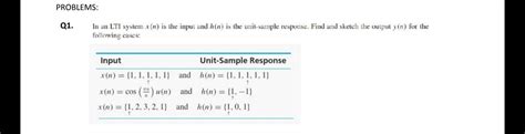solved in an lti system x n is the input and h n is the