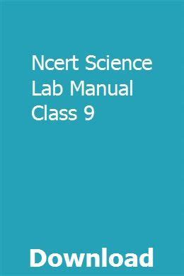 Ncert Science Lab Manual Class 9