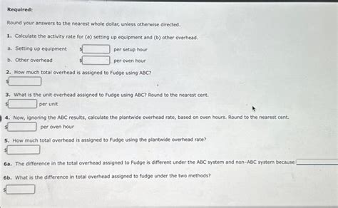 Solved Comparing Abc And Plantwide Overhead Cost Assignments