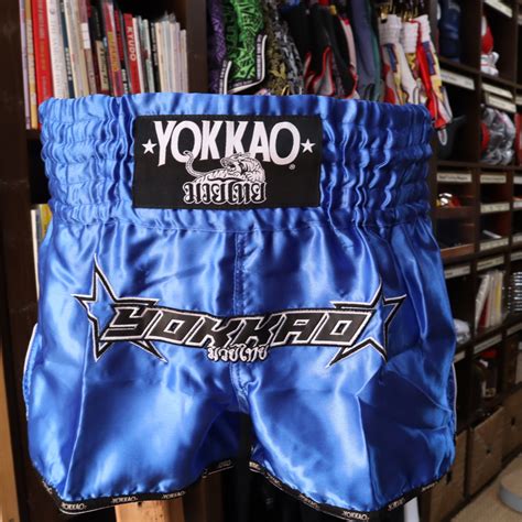 Yokkao Thai Shorts Blue Institution for Muay Thai Boxing - Enso Martial ...