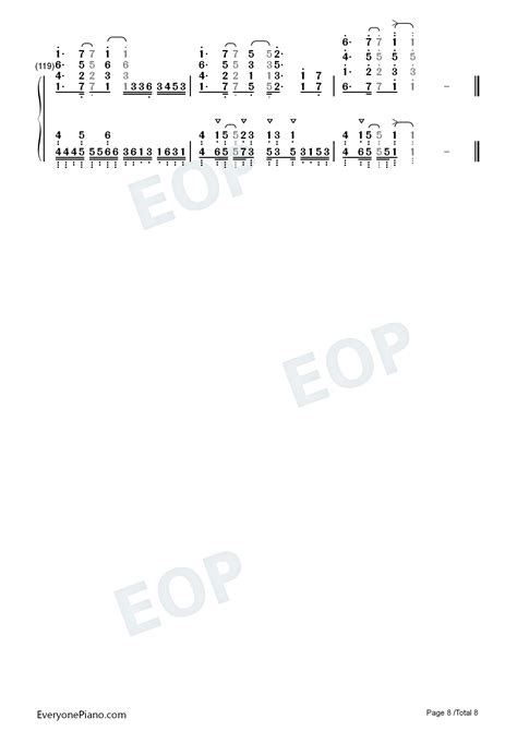はじまりのセツナ 明日酱的水手服OP双手简谱预览 EOP在线乐谱架