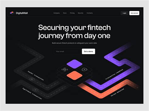 Cybersecurity For Fintech Hero Design Product Website Landing By Vlad Udovenko For Implse On