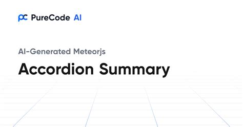 build great meteorjs accordion summary components faster using ai tools